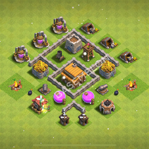 Best TH3 Base Layouts 2024 • Town Hall Level 3 COC Base